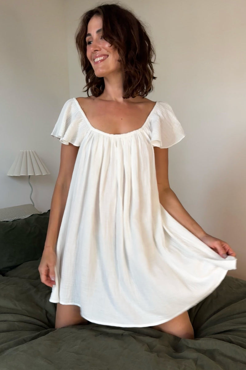 Ethereal Frill Nightie WHITE – UNE PIECE